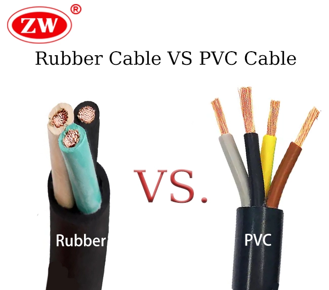 Cable de goma: Especificación, tipo ＆ Comparación con el PVC