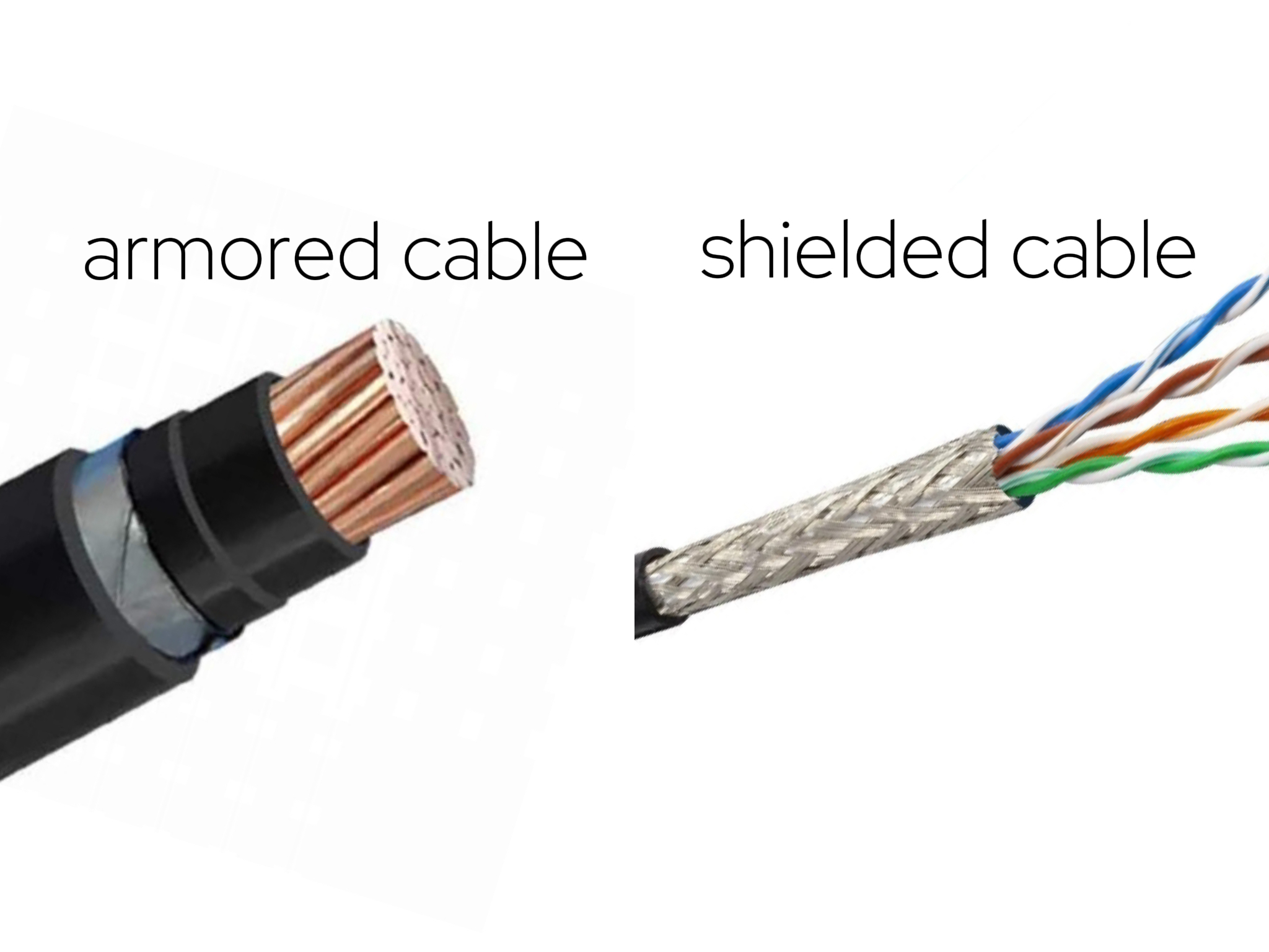 Diferencias: Cable armado vs Cable apantallado